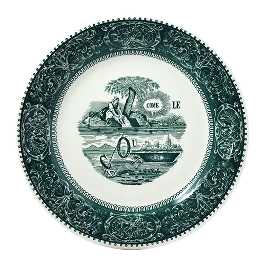 Assiette Plate Extra à l'unité Verte, Les dépareillées | Gien - Maison ...
